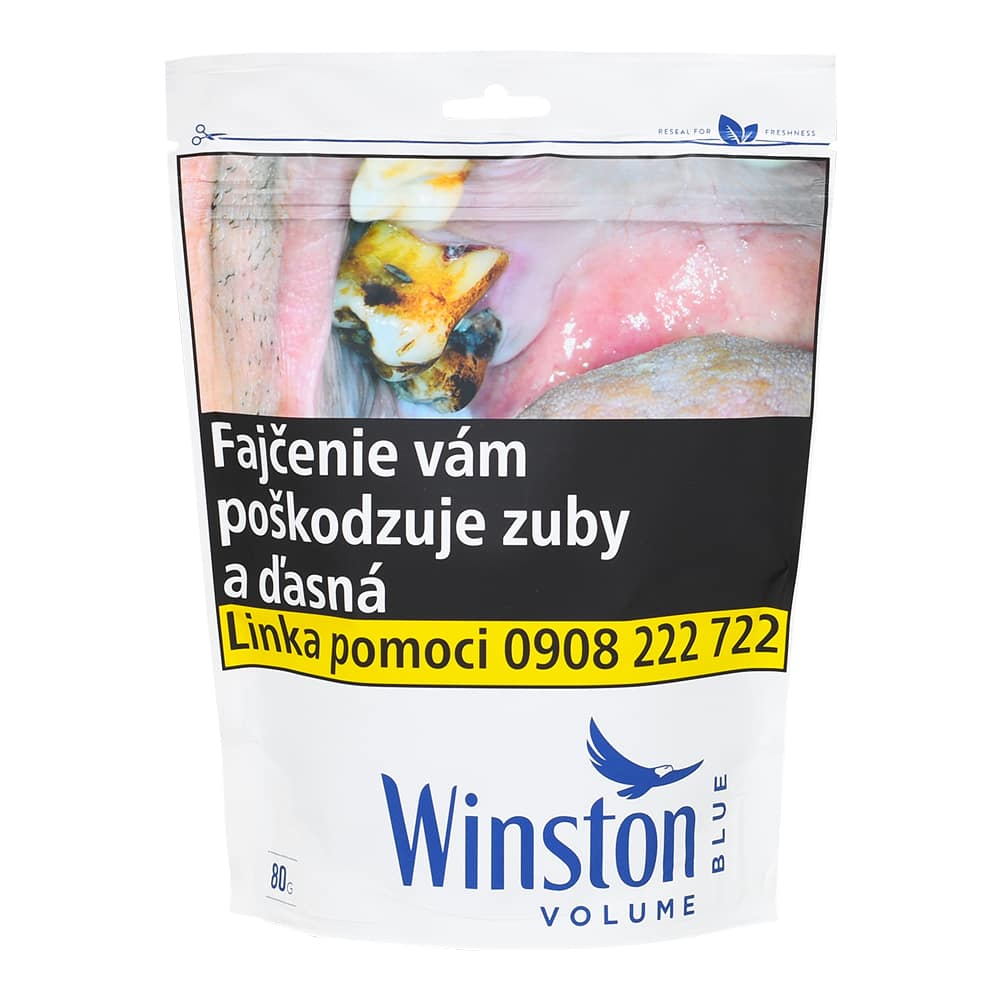 WINSTON BLUE - CIGARETOVÝ TABAK WINSTON BLUE 80G za 22.80€€ | Fajkashop.sk
